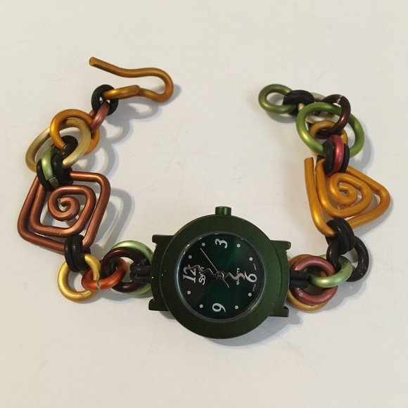 Hand Crafted | Accessories | Forest Green Watch Round Faced Handcrafted ...